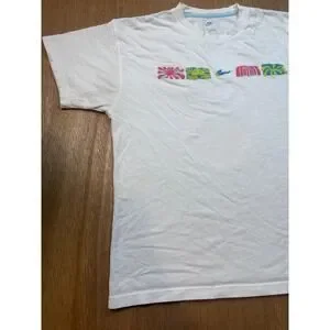 Nike | Shirts | Nike Mens Graphic Tshirt White Short Sleeve Abstract ...